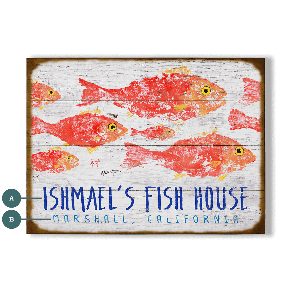 Ishmael's Fish House - Wood & Metal Wall Art – Old Wood Signs