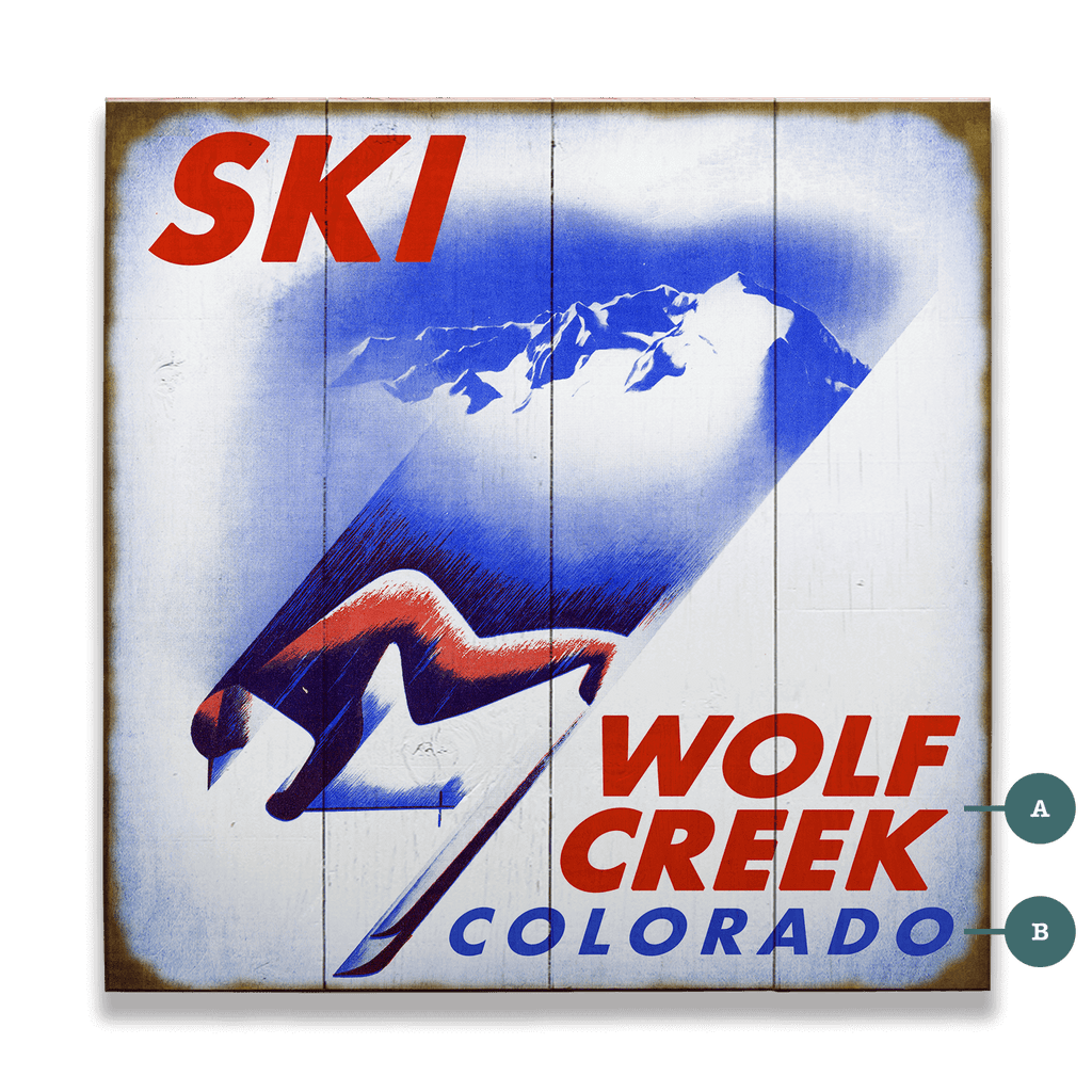 Retro Ski Racer - Wood & Metal Wall Art – Old Wood Signs