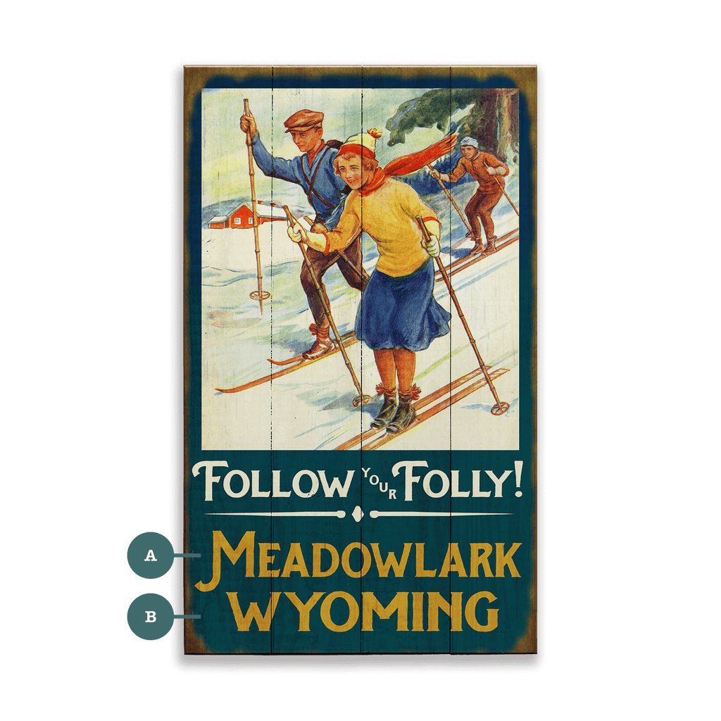 Follow Your Folly! - Wood & Metal Wall Art – Old Wood Signs