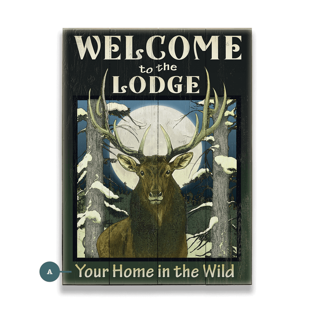 Welcome to the Lodge - Wood & Metal Wall Art – Old Wood Signs