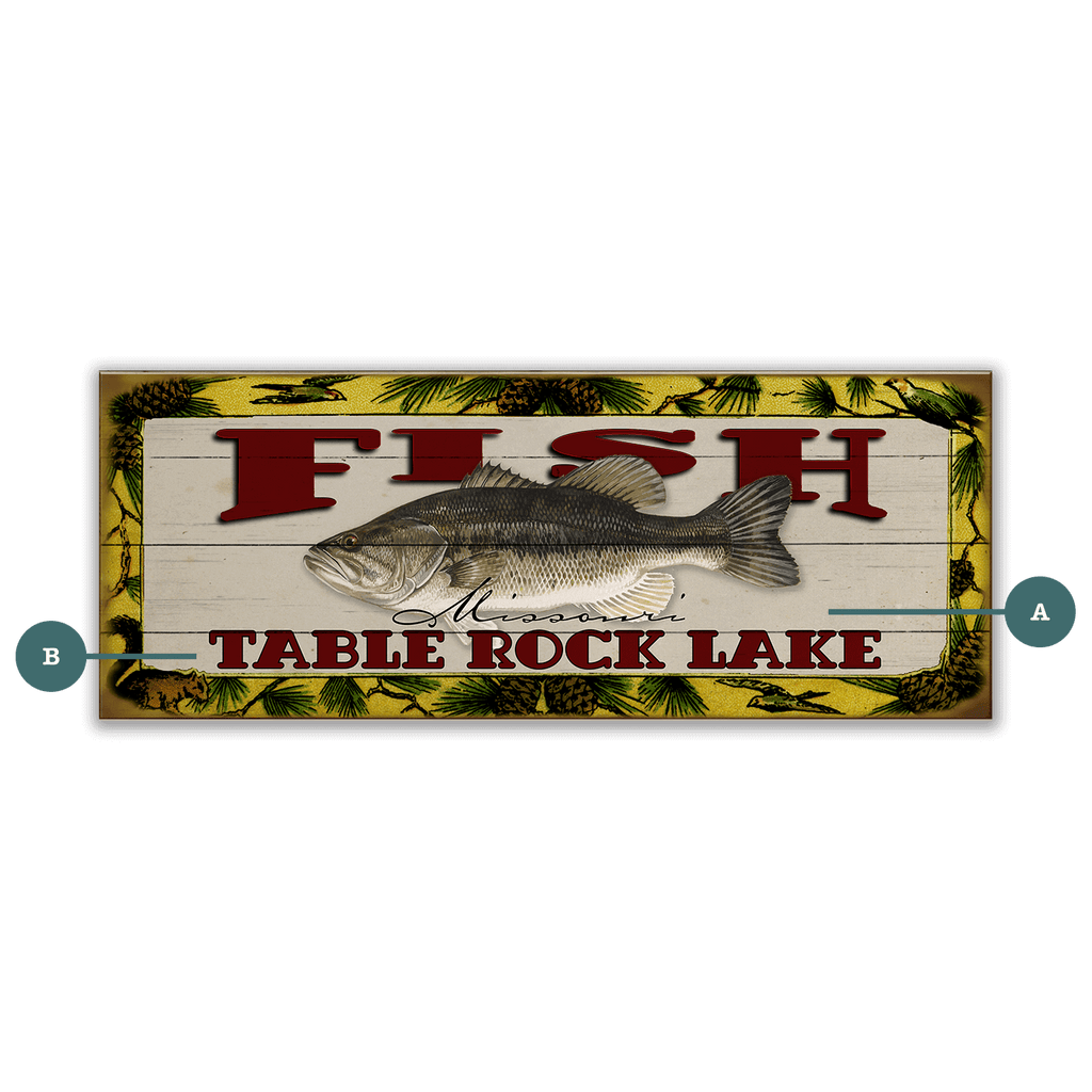Catch of the Day Freshwater Fishing Sign Wall Decor – Old Wood Signs