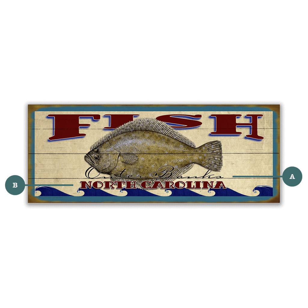 Catch of the Day Saltwater Fishing Sign Wall Decor – Old Wood Signs