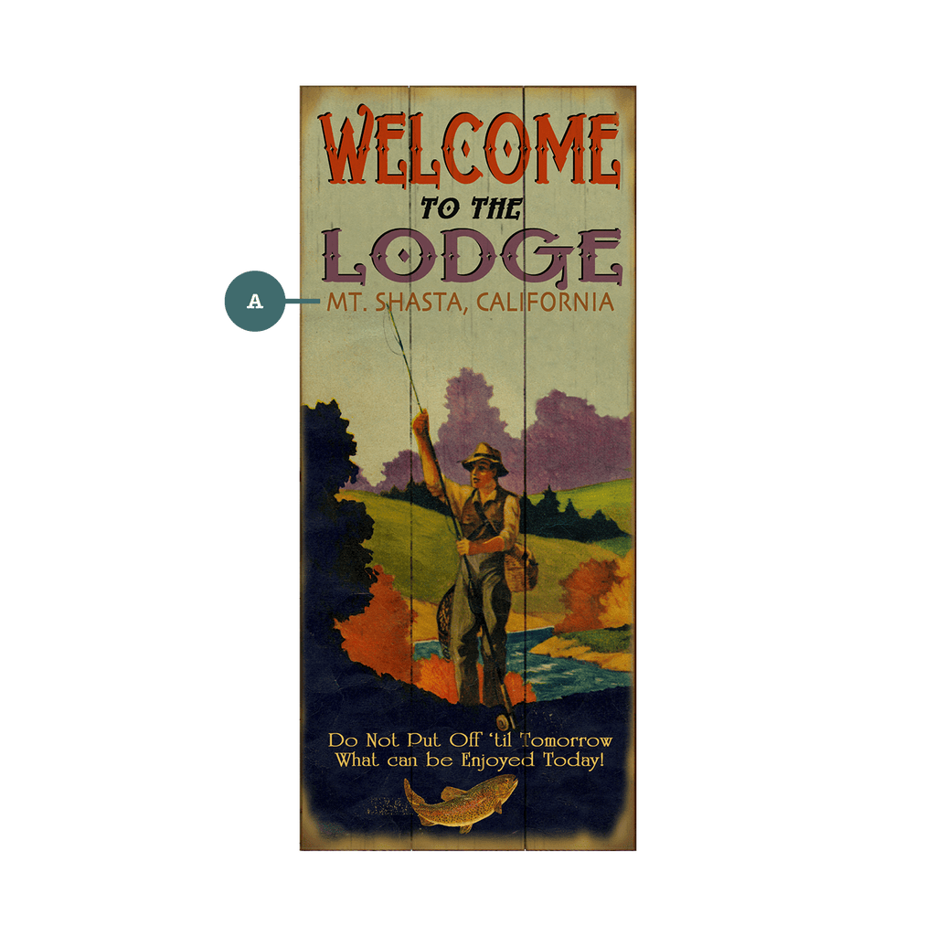 Welcome to the Lodge - Wood & Metal Wall Art – Old Wood Signs