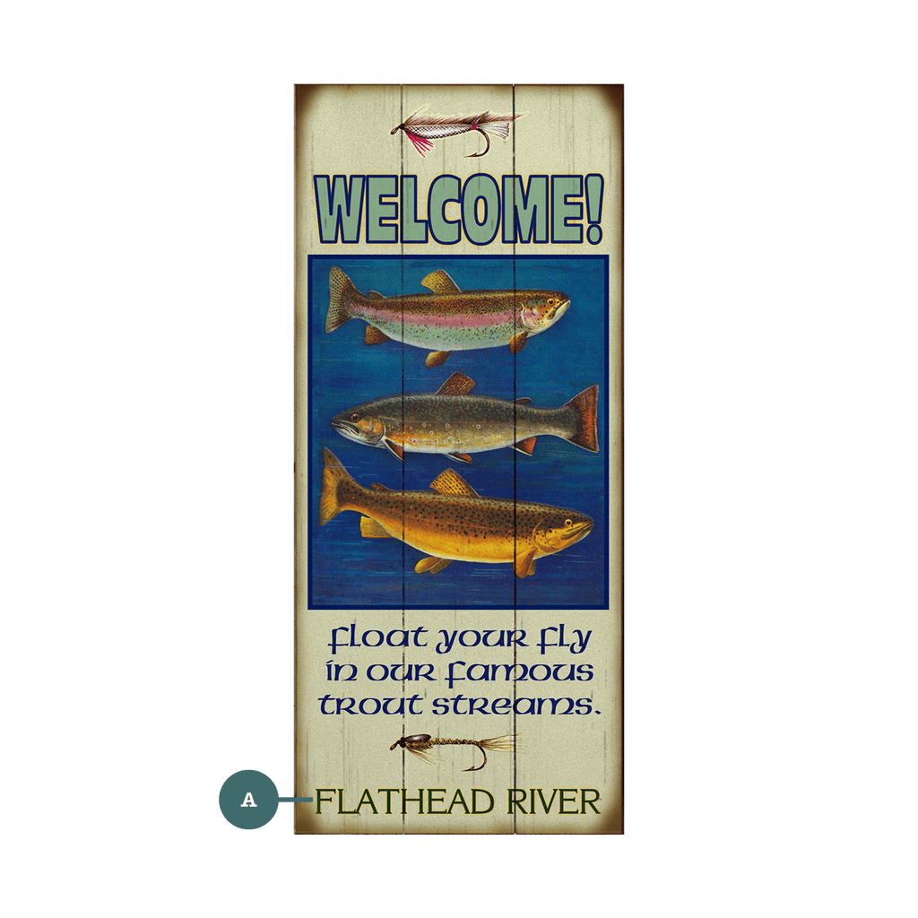 Float Your Fly: Personalized - Wood & Metal Wall Art – Old Wood Signs