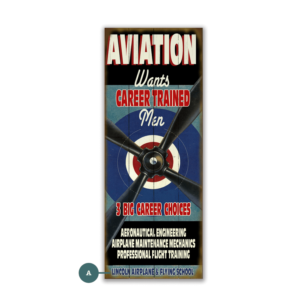 Aviation Career Training - Wood & Metal Wall Art – Old Wood Signs