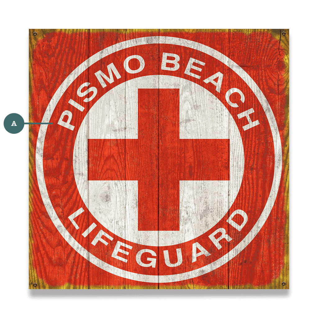 Lifeguard Sign - Wood & Metal Wall Art – Old Wood Signs