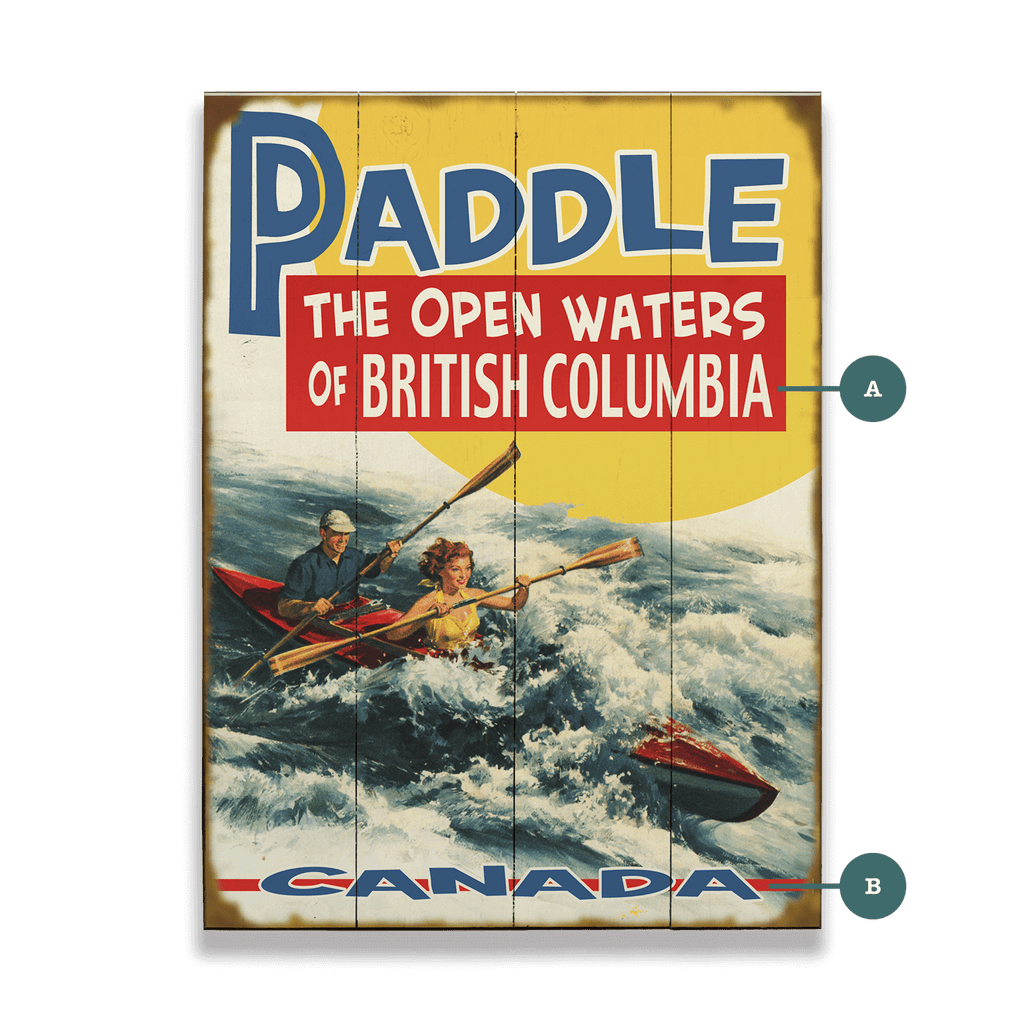 Paddle the Open Waters - Wood & Metal Wall Art – Old Wood Signs