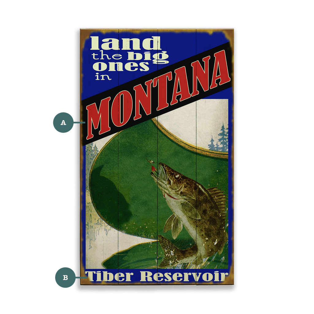 Land the Big Ones: Walleye - Wood & Metal Wall Art – Old Wood Signs
