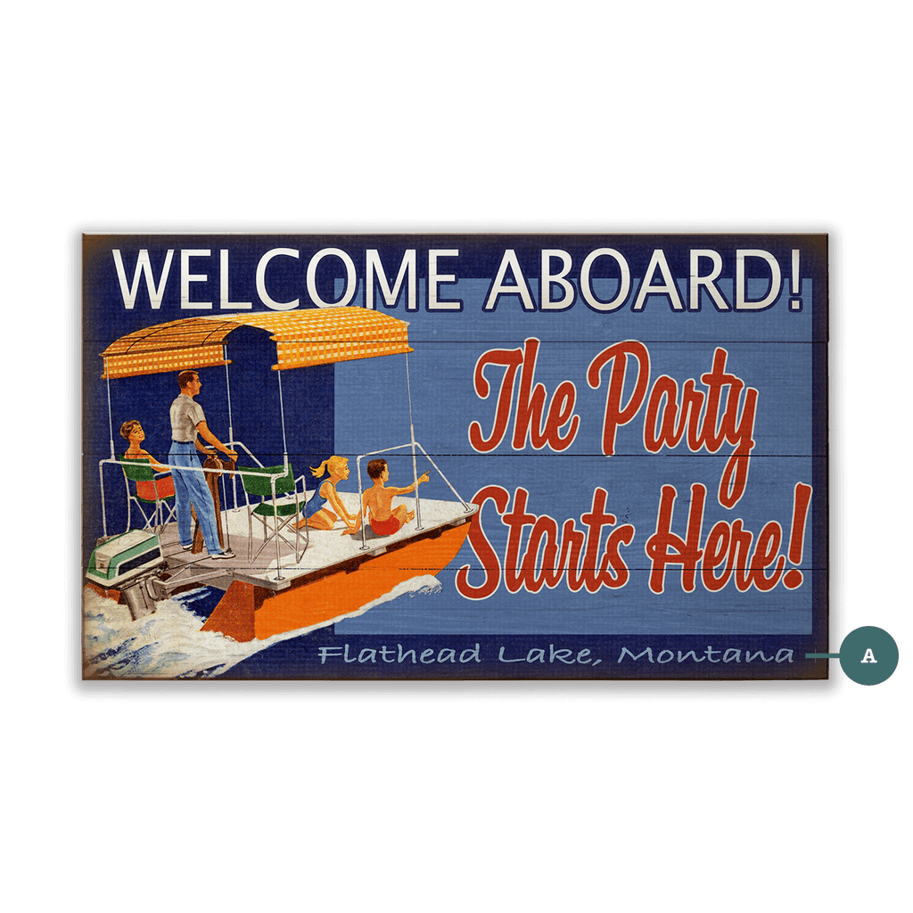 Welcome Aboard: Location Only - Wood & Metal Wall Art – Old Wood Signs