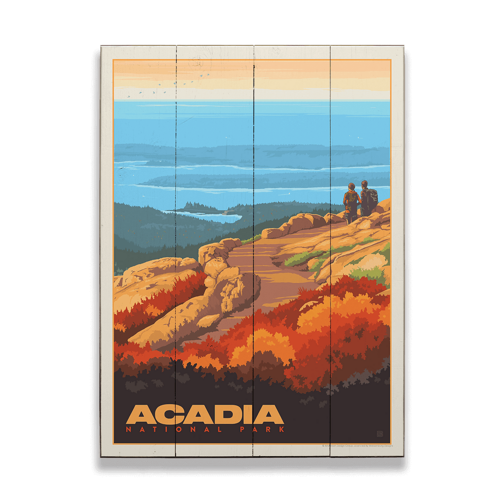 Acadia National Park: Cadillac Mountain - Wood & Metal Wall Art – Old ...