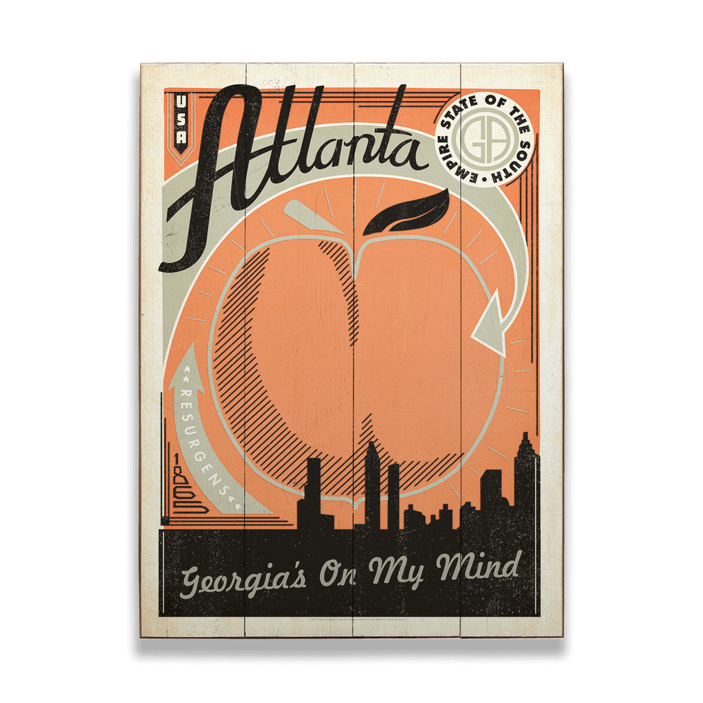 Atlanta Georgia On My Mind - Wood & Metal Wall Art – Old Wood Signs