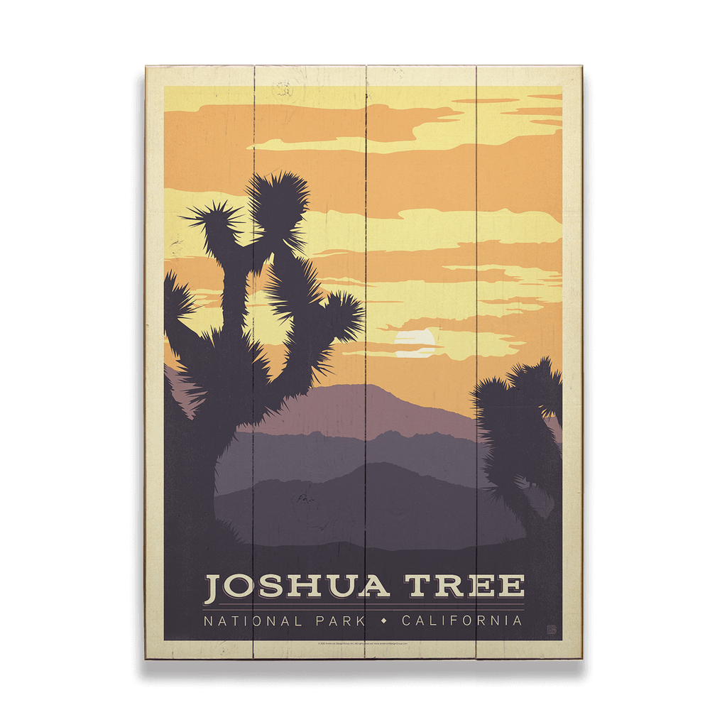 Joshua Tree National Park: Sunset - Wood & Metal Wall Art – Old Wood Signs