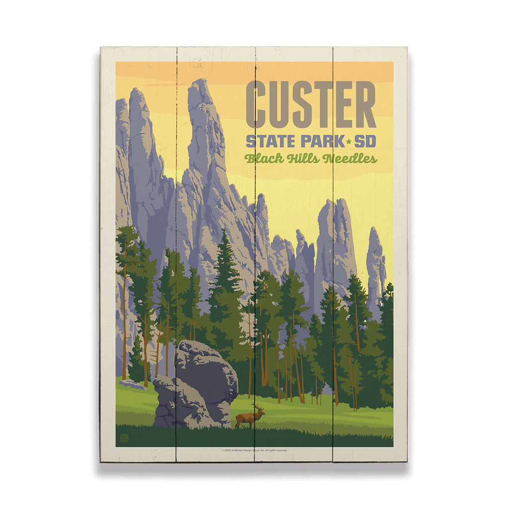 Custer State Park - Wood & Metal Wall Art – Old Wood Signs
