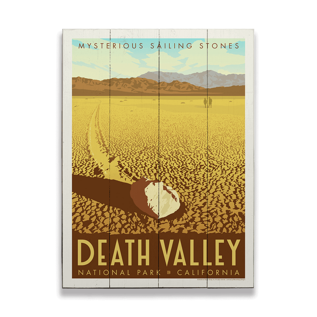 Death Valley National Park: Sailing Stones - Wood & Metal Wall Art ...