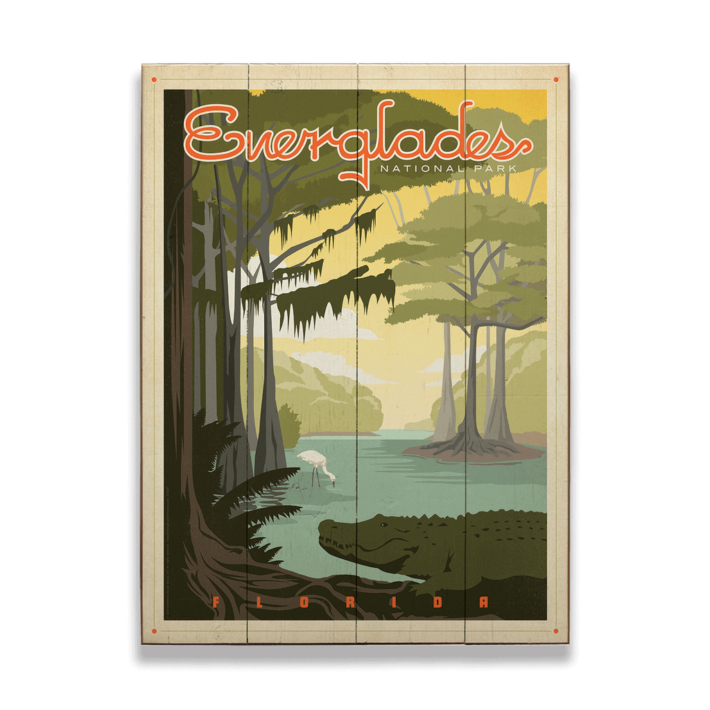Everglades National Park - Wood & Metal Wall Art – Old Wood Signs