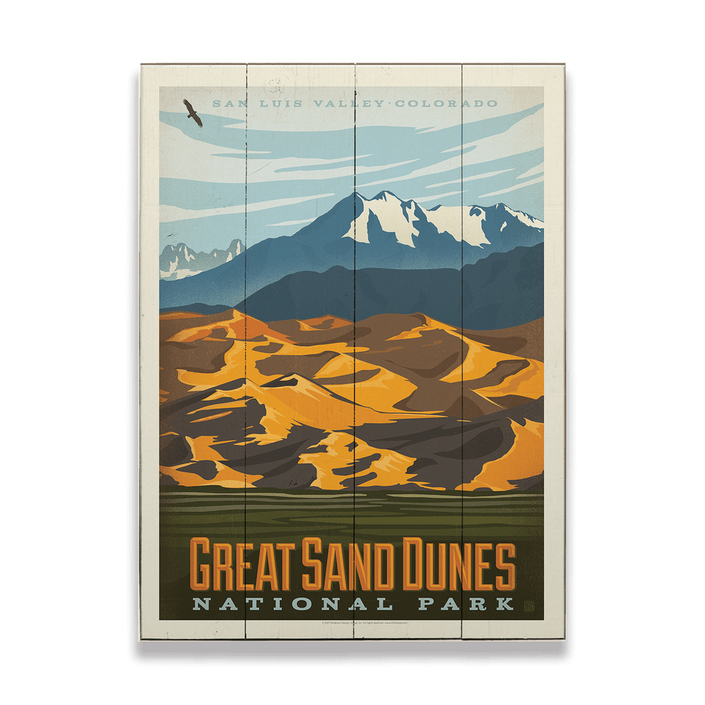 Great Sand Dunes National Park - Wood & Metal Wall Art – Old Wood Signs