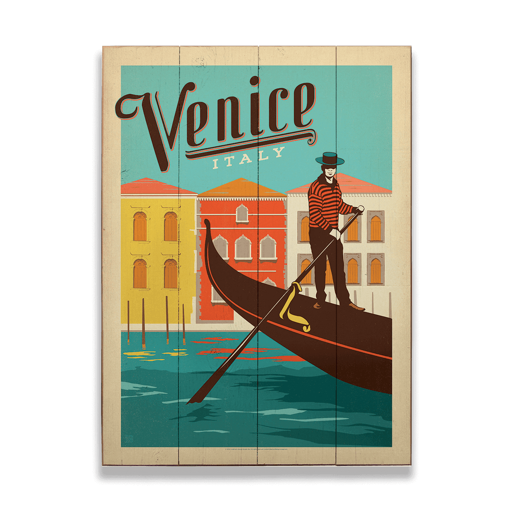 Venice, Italy - Wood & Metal Wall Art – Old Wood Signs