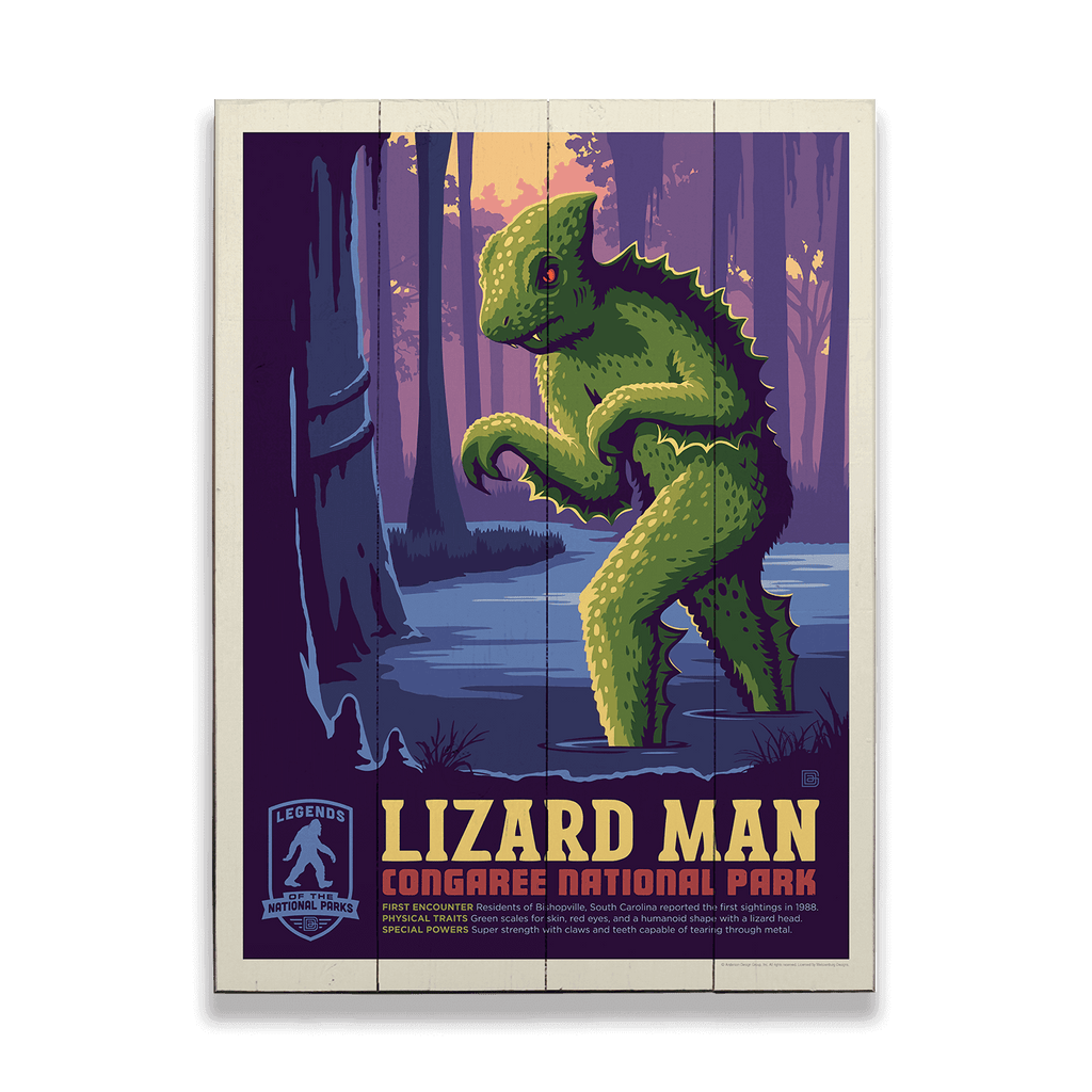 Lizard Man: Congarees Scalebound Enigma - Wood & Metal Wall Art – Old ...