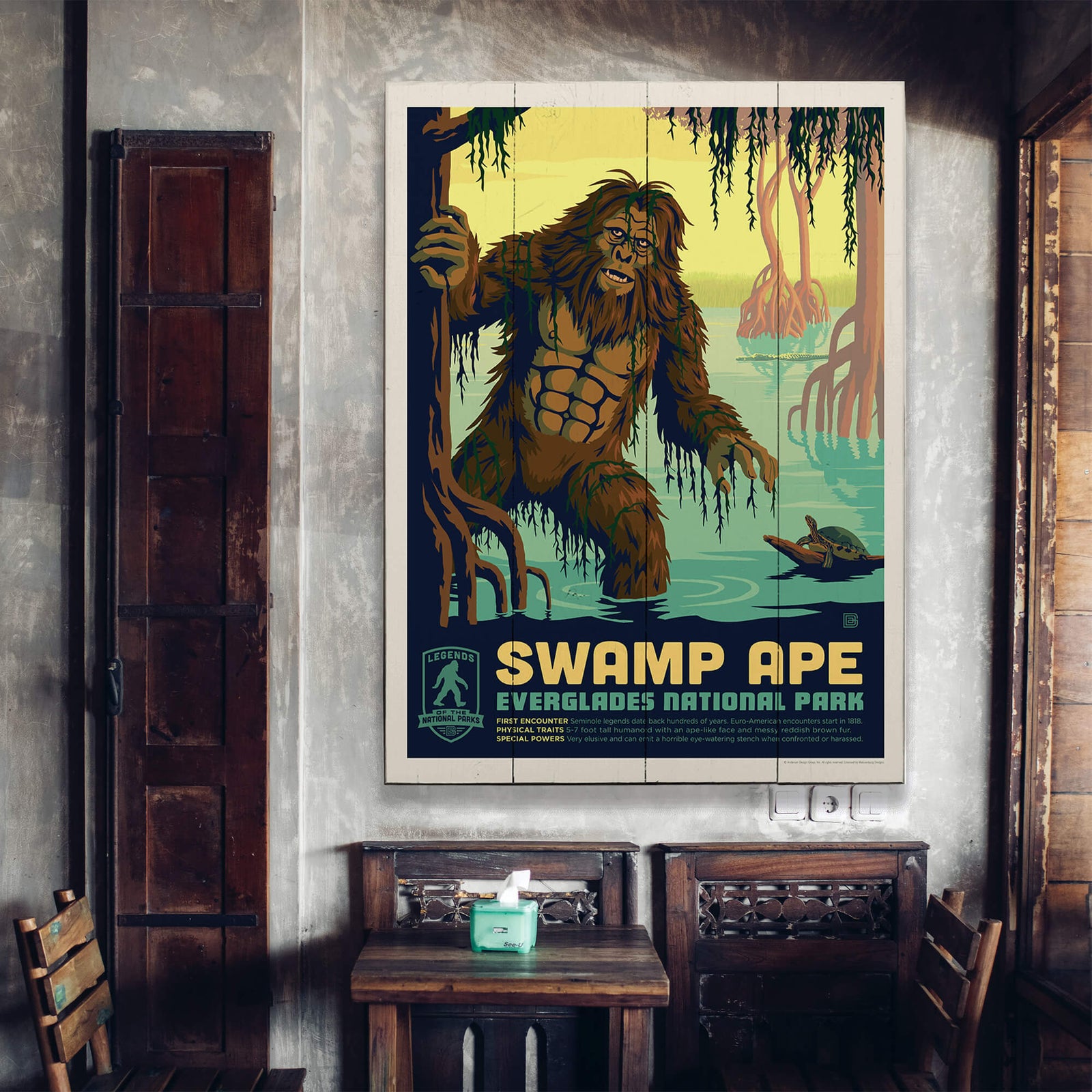 Swamp Ape: Guardian of the Glades - Wood & Metal Wall Art – Old Wood Signs