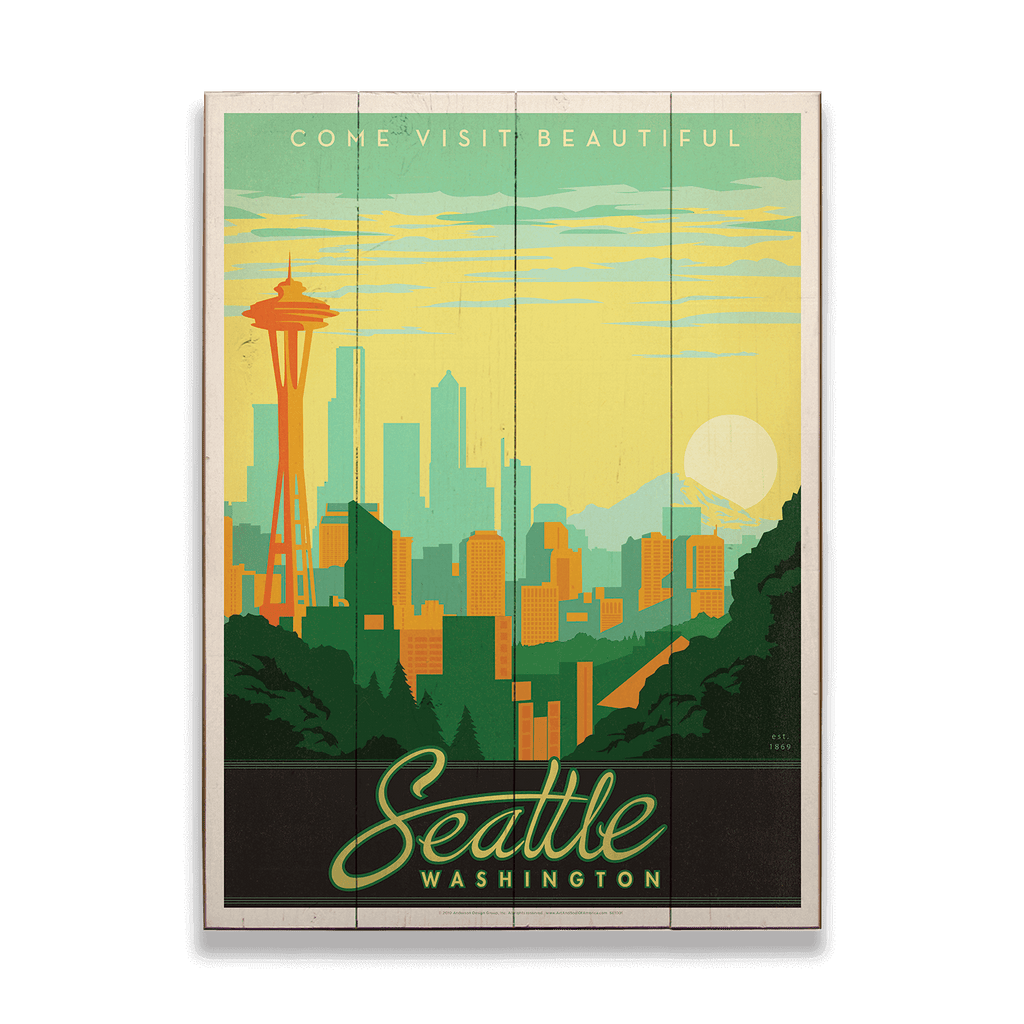 Seattle Skyline - Wood & Metal Wall Art – Old Wood Signs