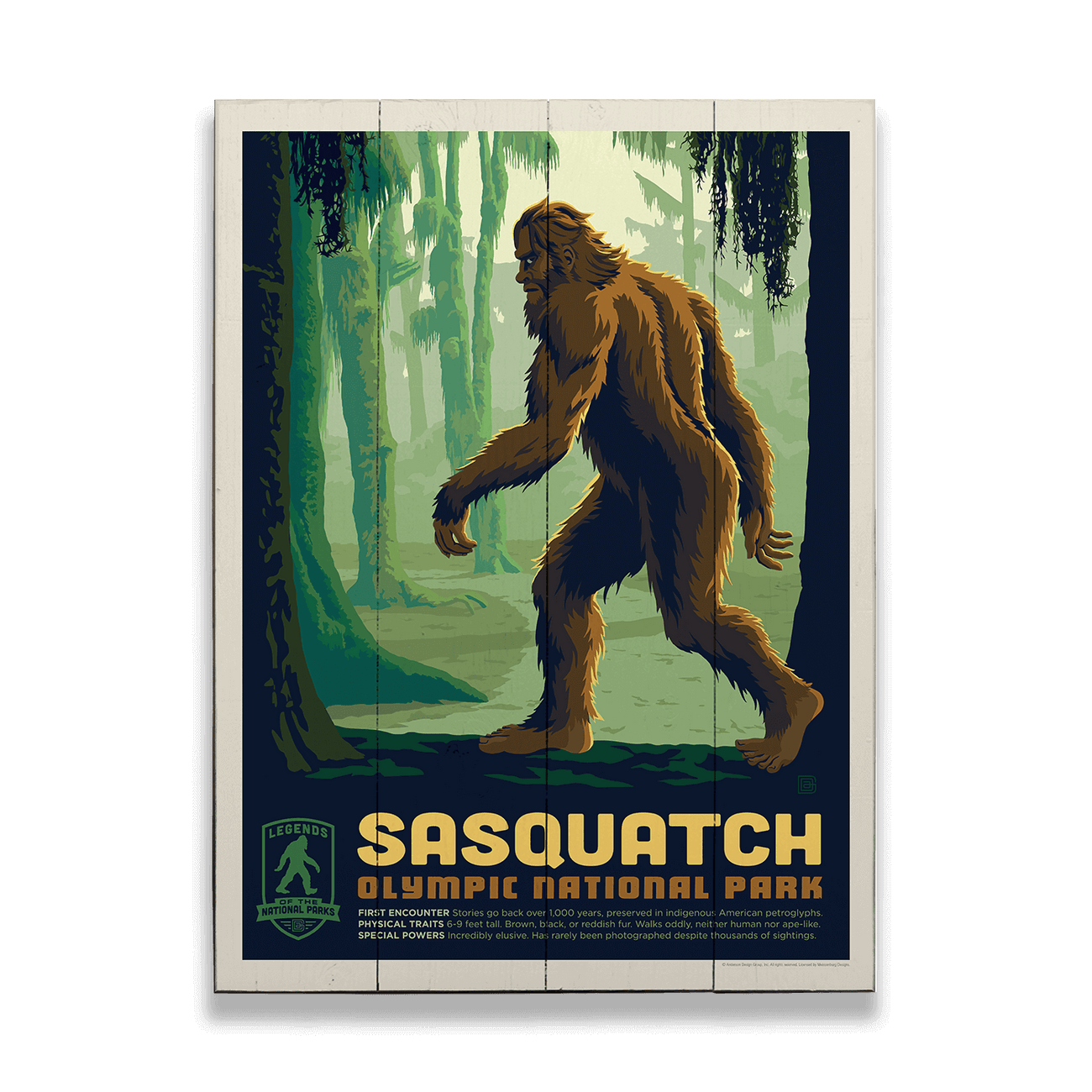 Sasquatch: Olympic Guardian - Wood & Metal Wall Art – Old Wood Signs