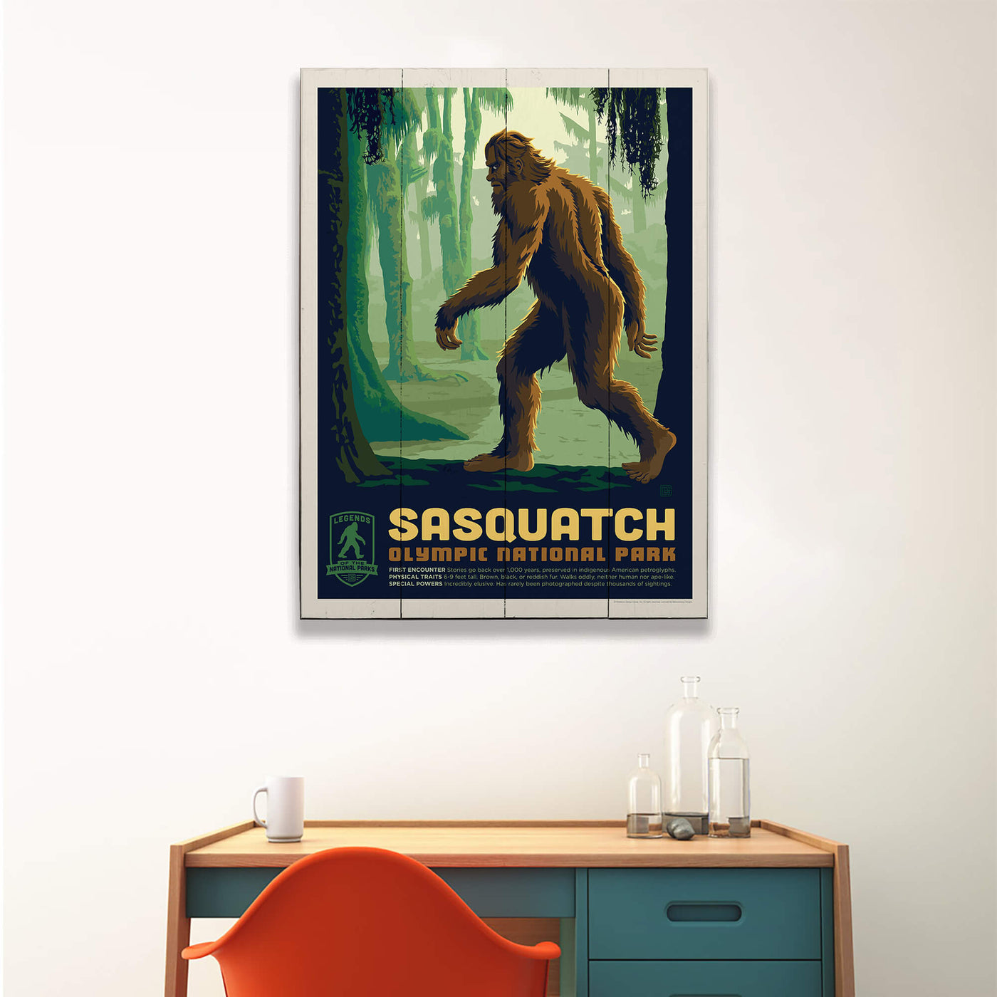 Sasquatch: Olympic Guardian - Wood & Metal Wall Art – Old Wood Signs