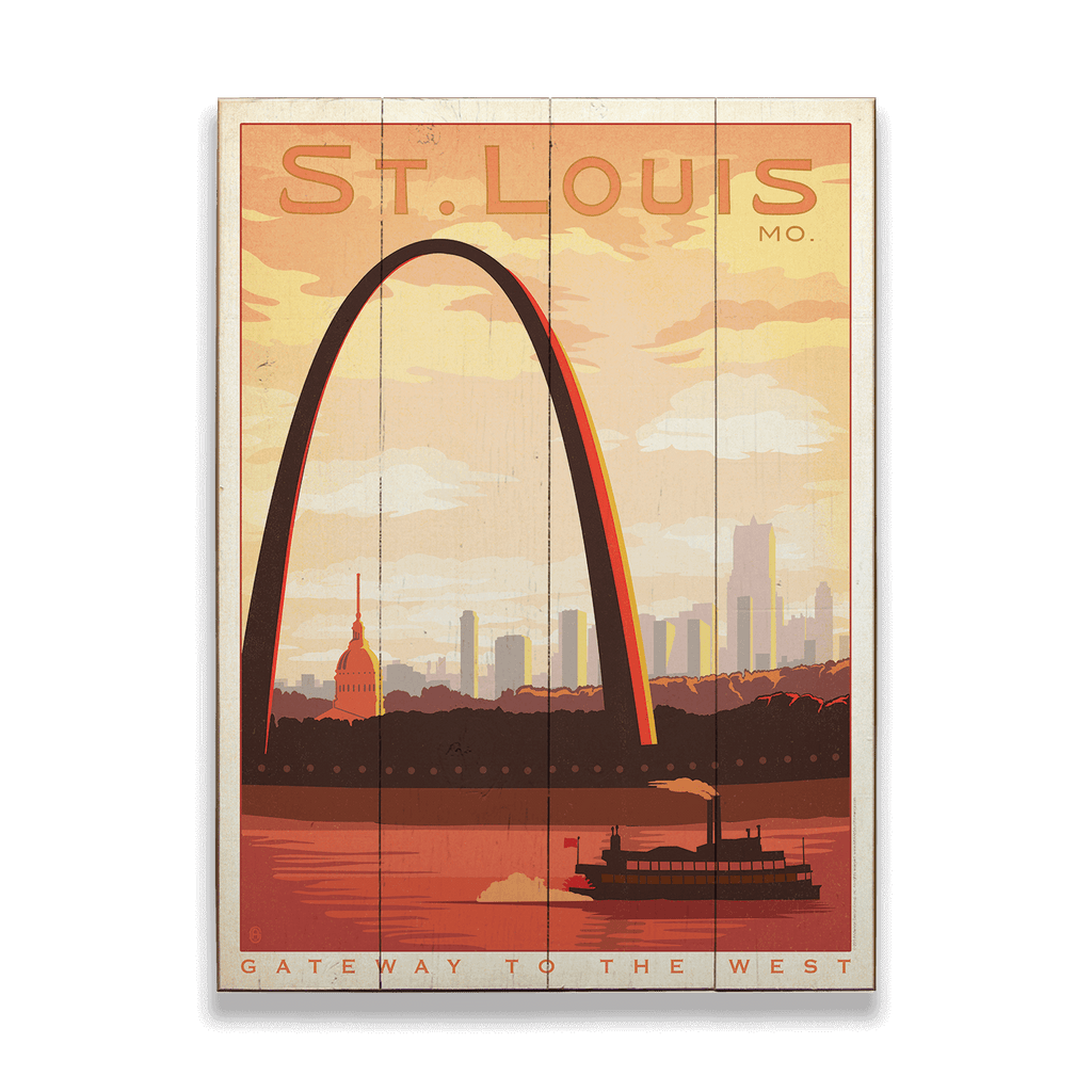 St. Louis Arch - Wood & Metal Wall Art – Old Wood Signs