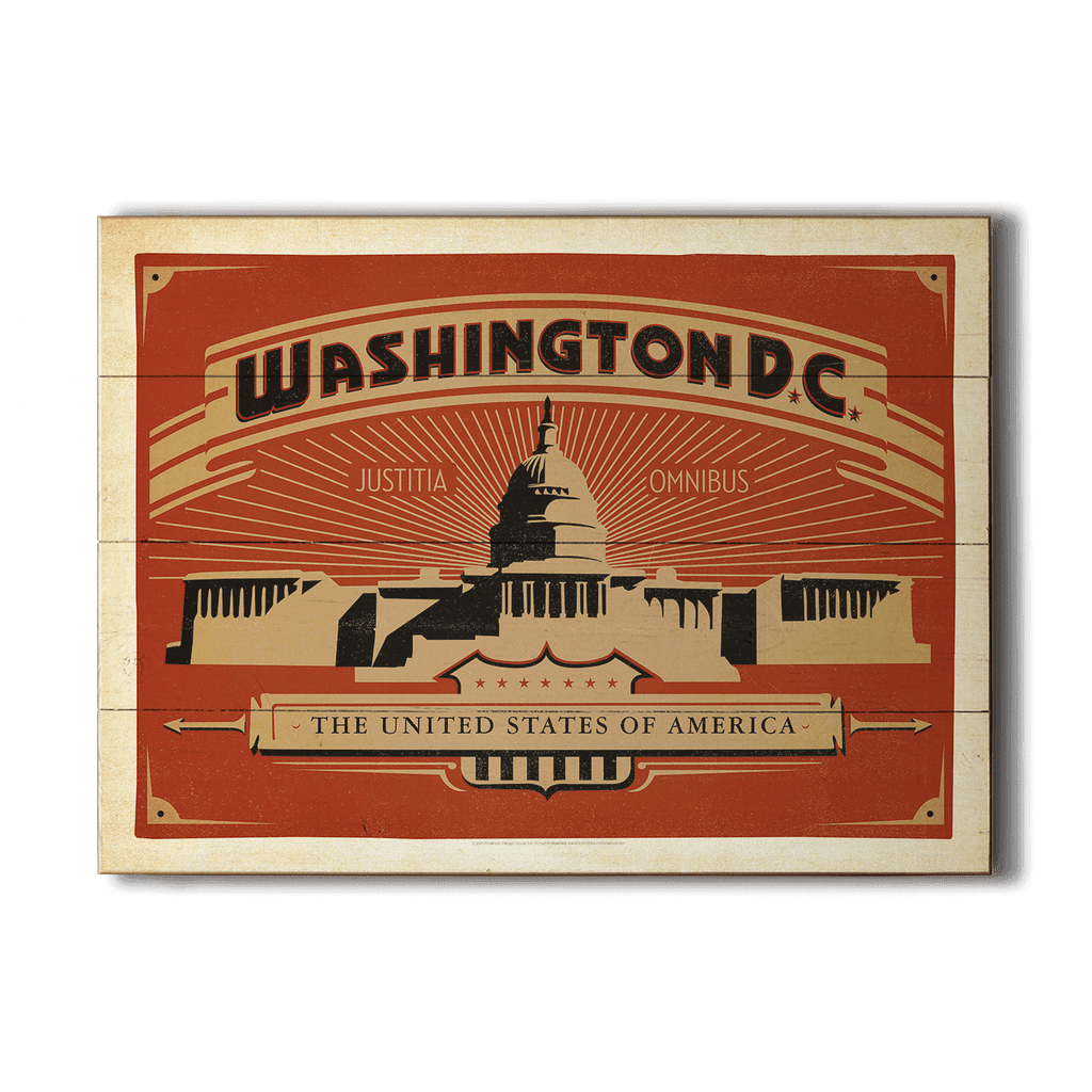 Washington D.C. Capitol Building - Wood & Metal Wall Art – Old Wood Signs