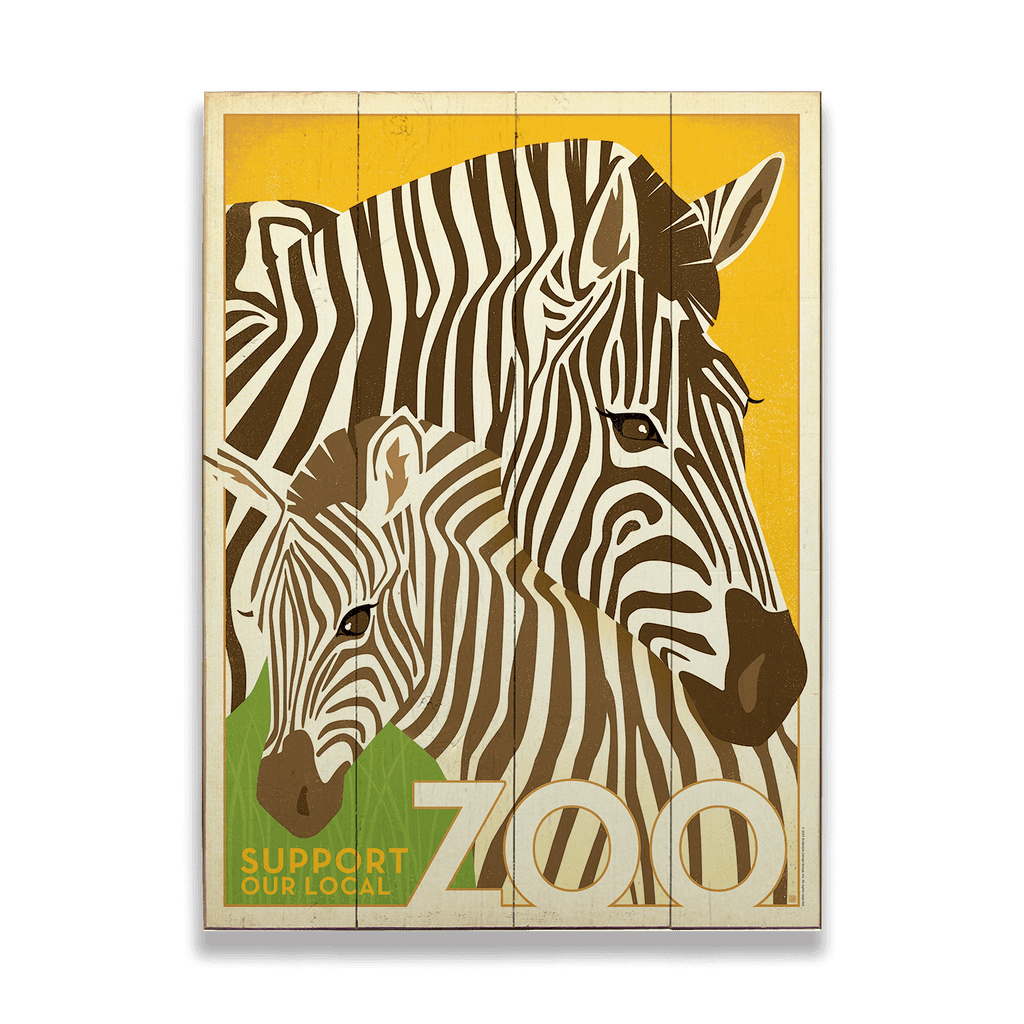 Zoo Life: Zebras - Wood & Metal Wall Art – Old Wood Signs