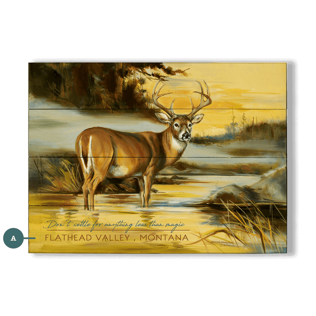 The Flathead Buck - Wood & Metal Wall Art – Old Wood Signs