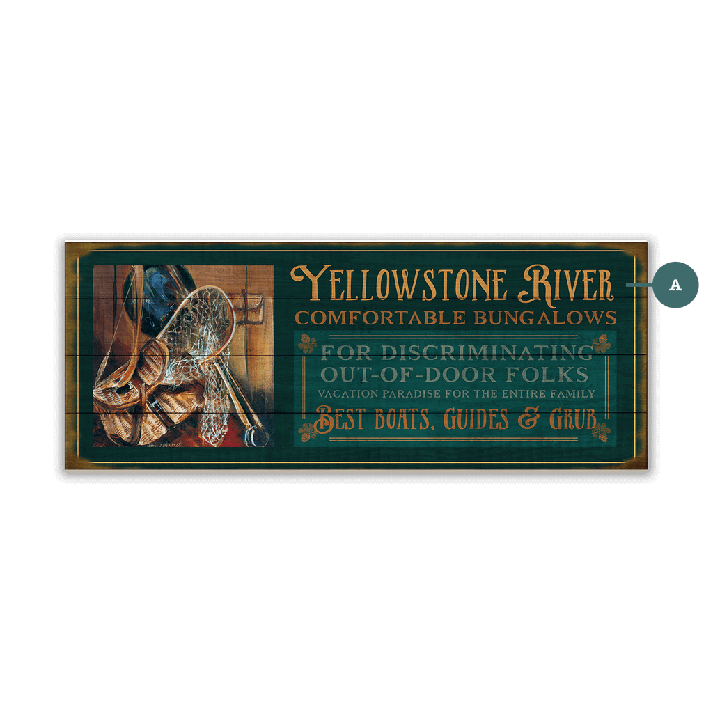 Yellowstone River Bungalows - Wood & Metal Wall Art – Old Wood Signs