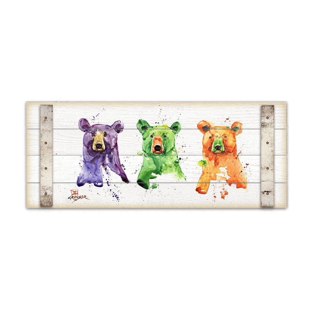 Three Bears - Wood Plank Wall Art – Old Wood Signs