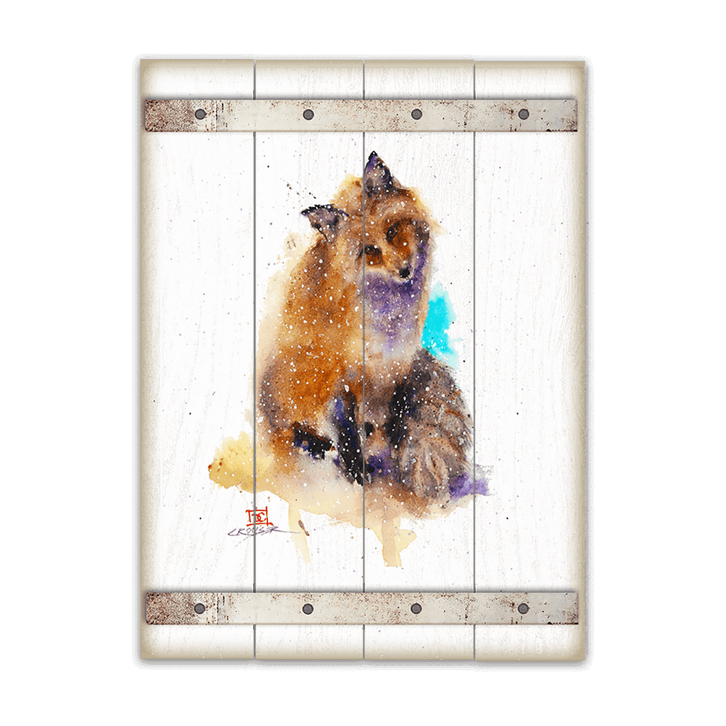 Winter Fox - Wood Plank Wall Art – Old Wood Signs
