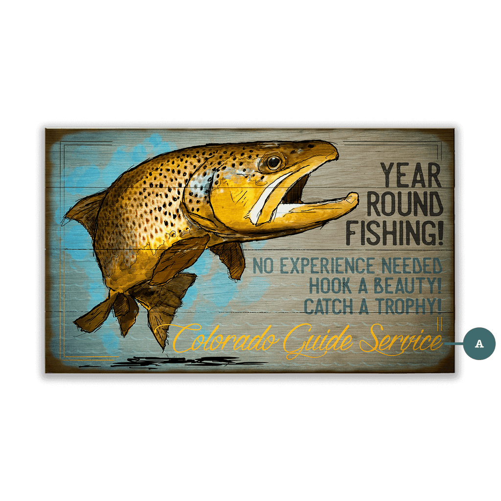 Year Round Fishing! - Wood & Metal Wall Art – Old Wood Signs