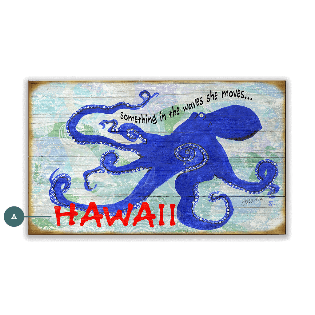Octopus Gyo = Fish Taku - Wood & Metal Wall Art – Old Wood Signs