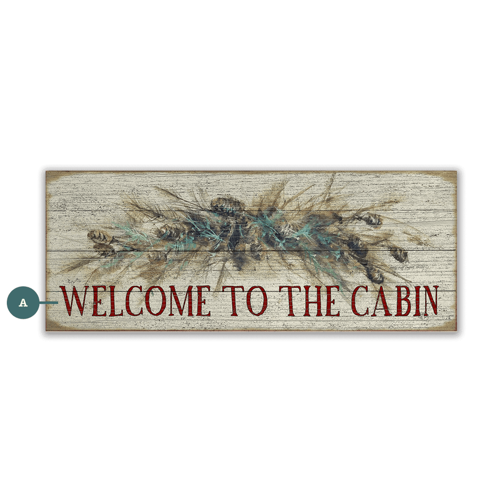 Garland Cabin Sign - Wood & Metal Wall Art – Old Wood Signs
