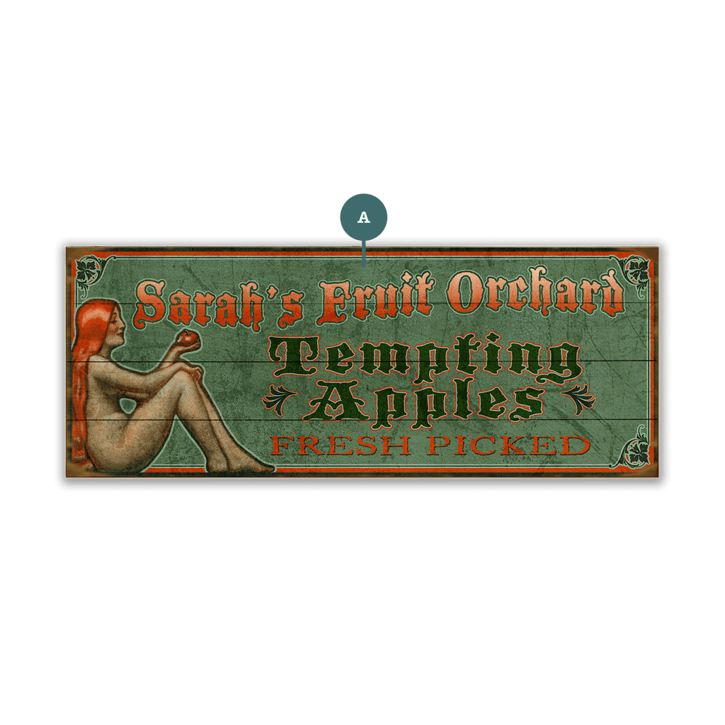 Tempting Apples - Wood & Metal Wall Art – Old Wood Signs