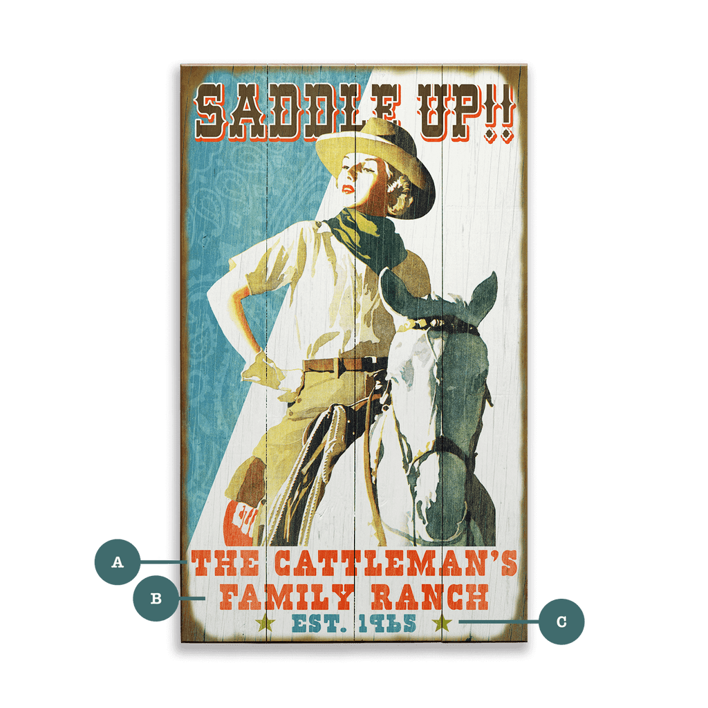 Saddle Up - Wood & Metal Wall Art – Old Wood Signs
