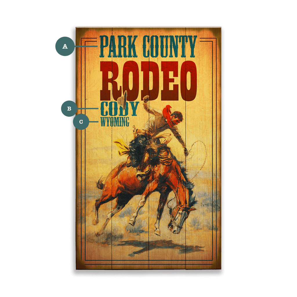 Rodeo Bronc Rider - Wood & Metal Wall Art – Old Wood Signs