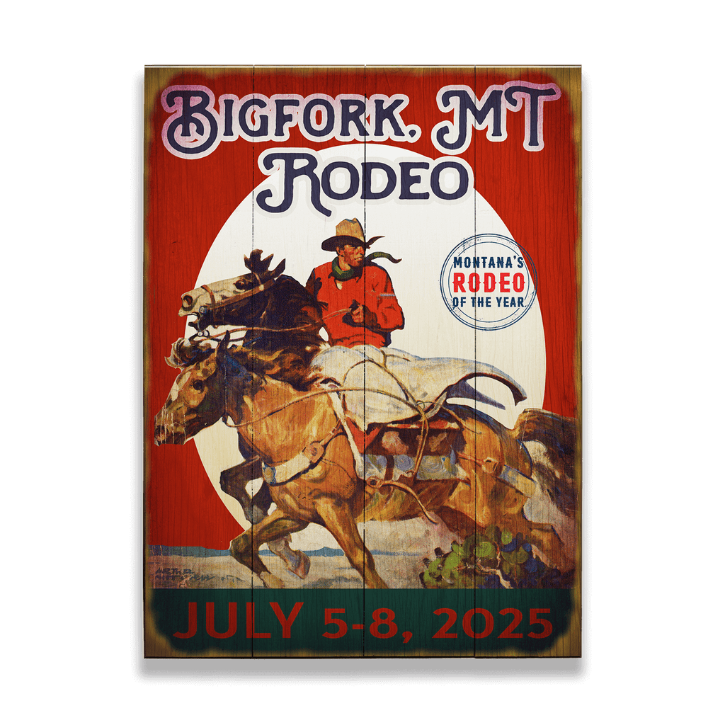 Cowboy Round-up: Bigfork Rodeo - Wood & Metal Wall Art – Old Wood Signs