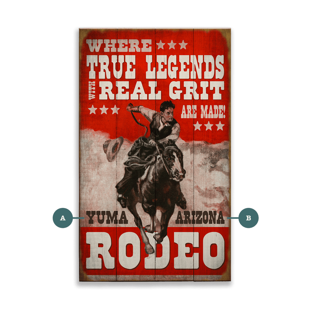 True Legends with Real Grit - Wood & Metal Wall Art – Old Wood Signs