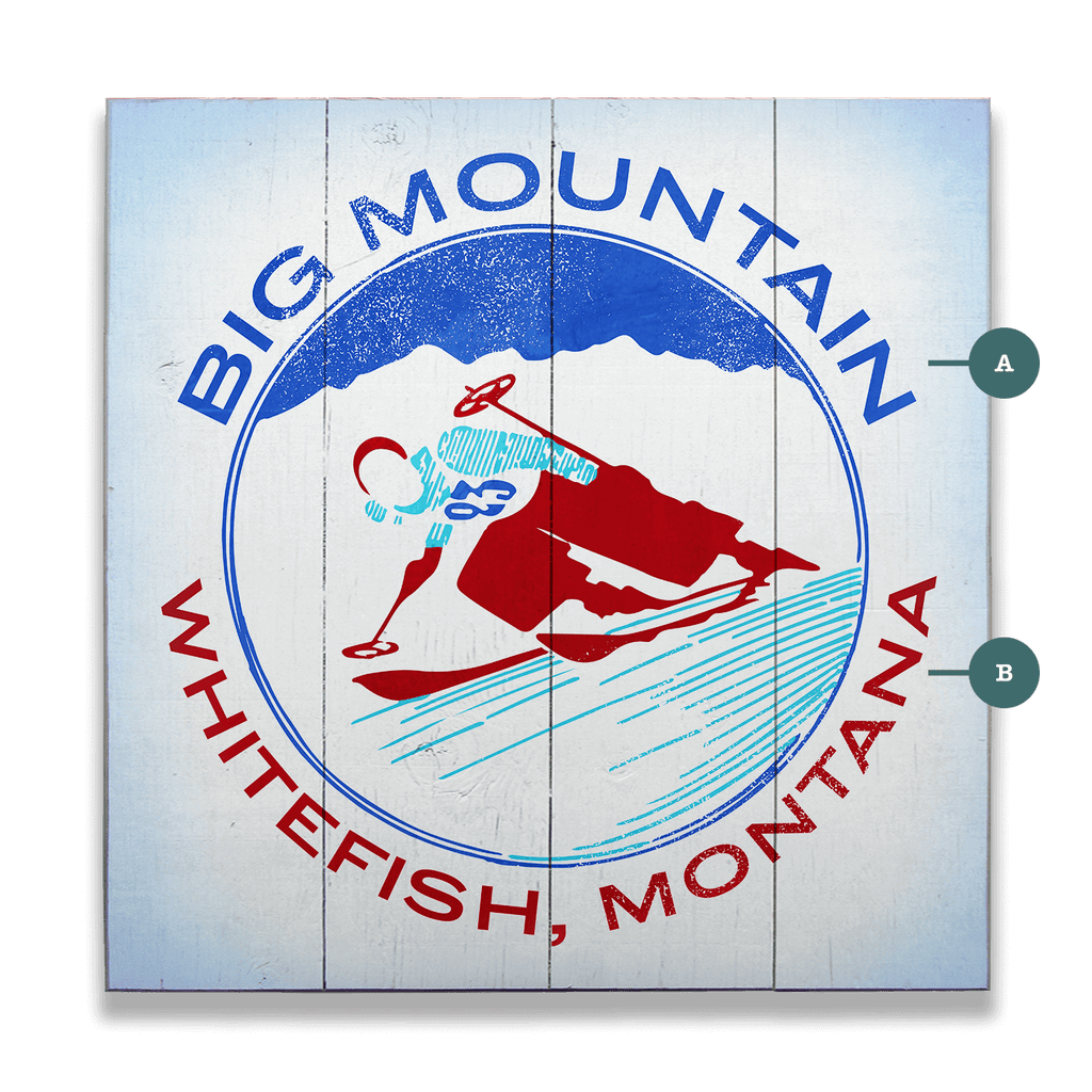Alpine Rush Downhill Skier - Wood & Metal Wall Art – Old Wood Signs