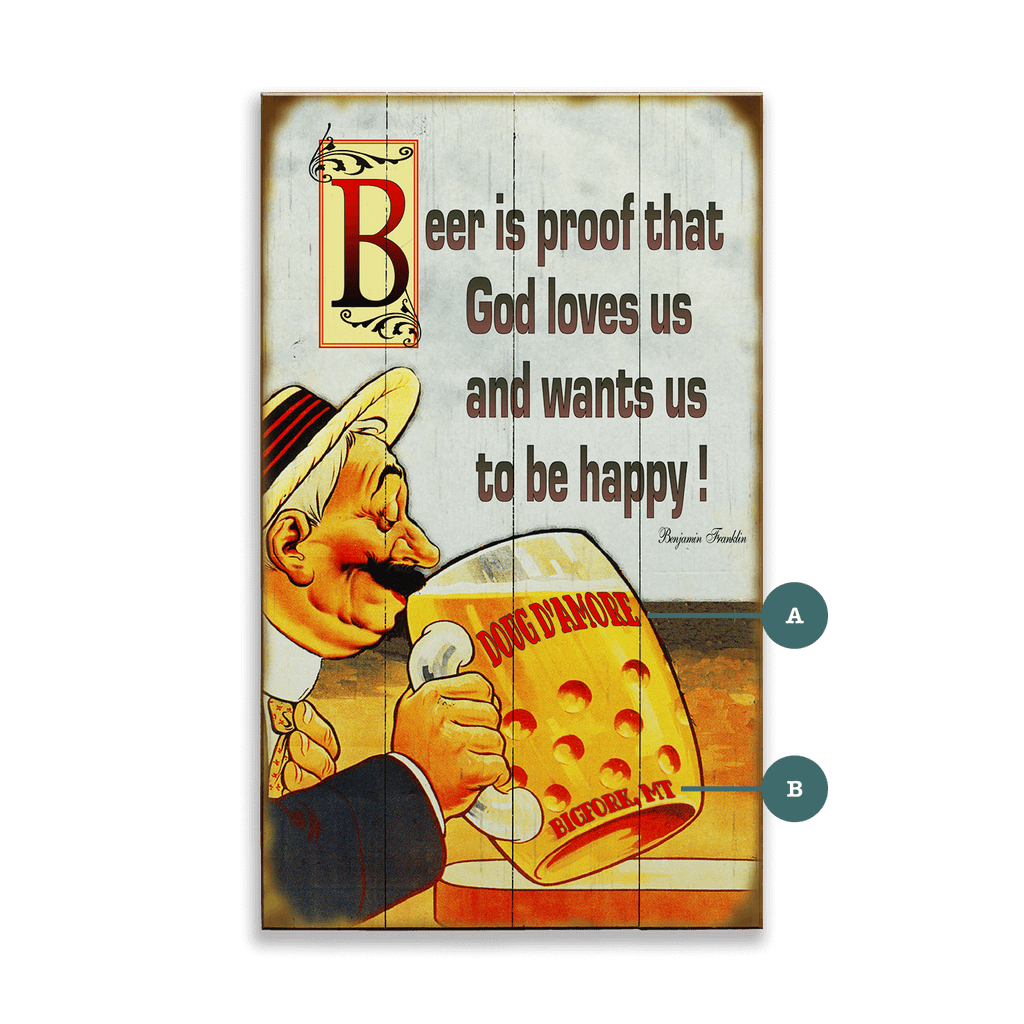Beer is Proof - Wood & Metal Wall Art – Old Wood Signs