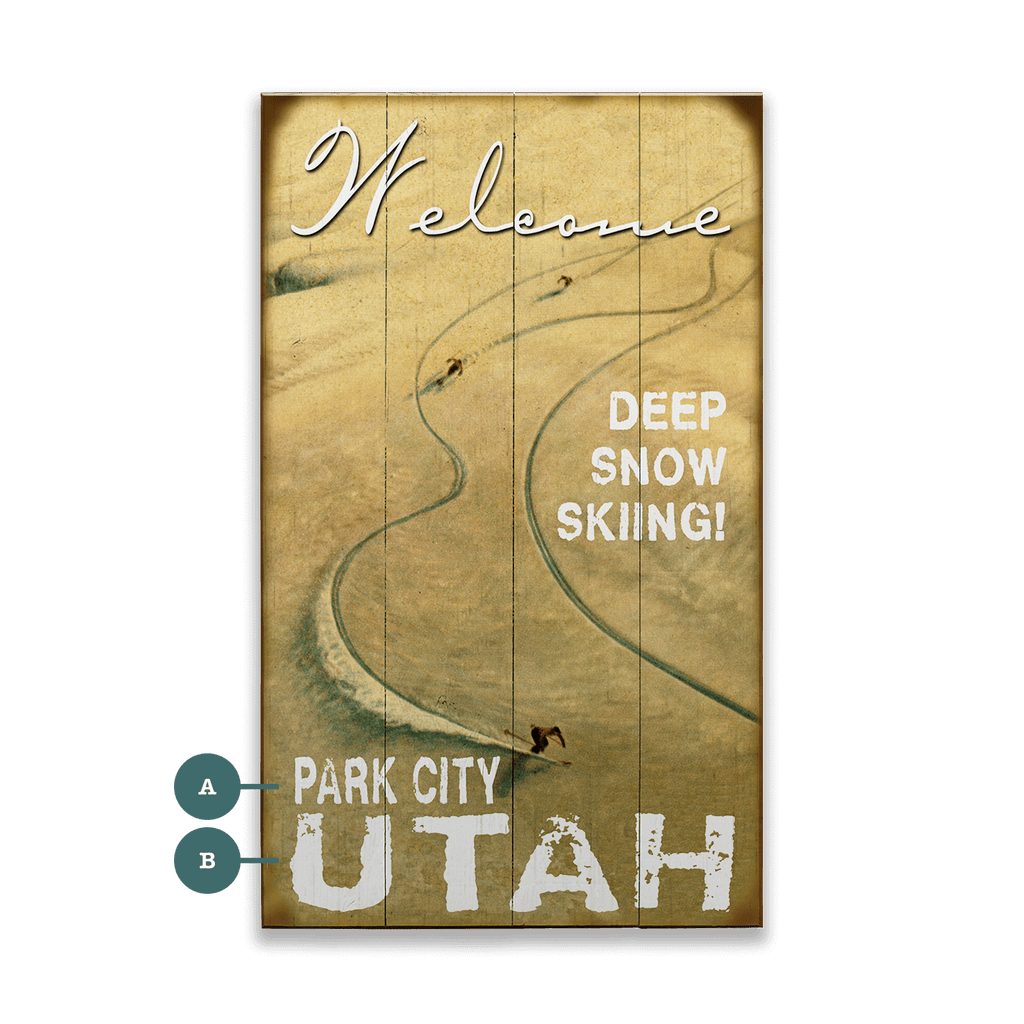 Deep Snow Skier - Wood & Metal Wall Art – Old Wood Signs
