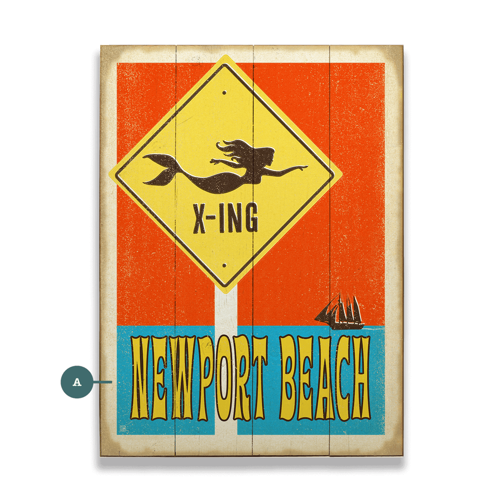 Mermaid Crossing - Wood & Metal Wall Art – Old Wood Signs