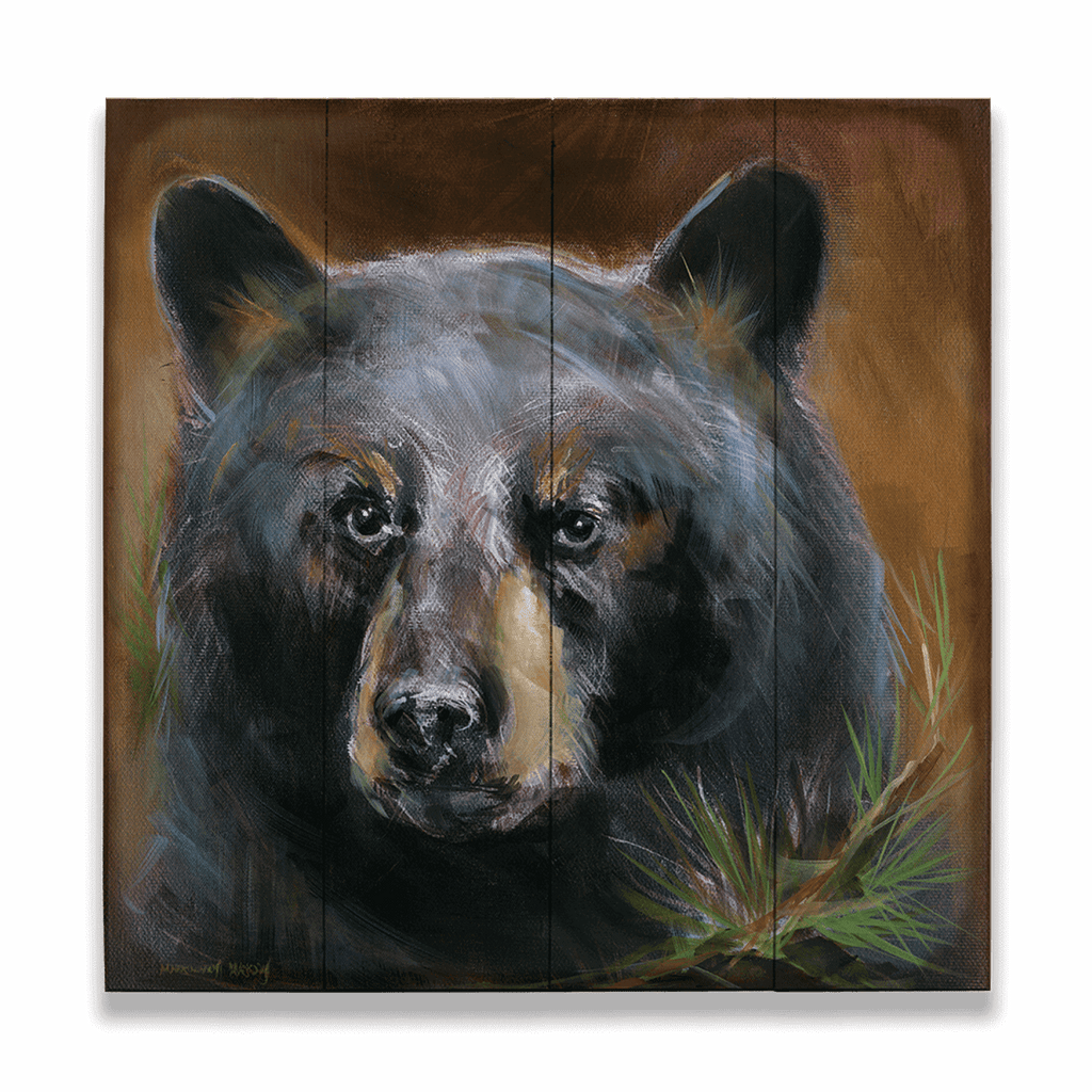 Bear in Branches: Bear 2 - Wood & Metal Wall Art – Old Wood Signs