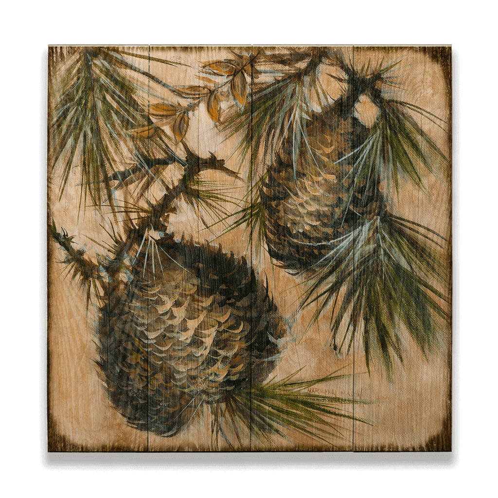 Whispering Pines: Cone 4 - Wood & Metal Wall Art – Old Wood Signs
