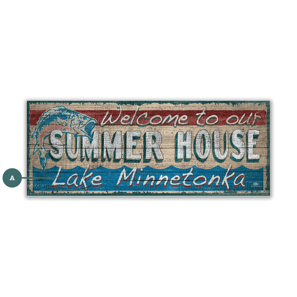Welcome to Our Summer House - Wood & Metal Wall Art – Old Wood Signs