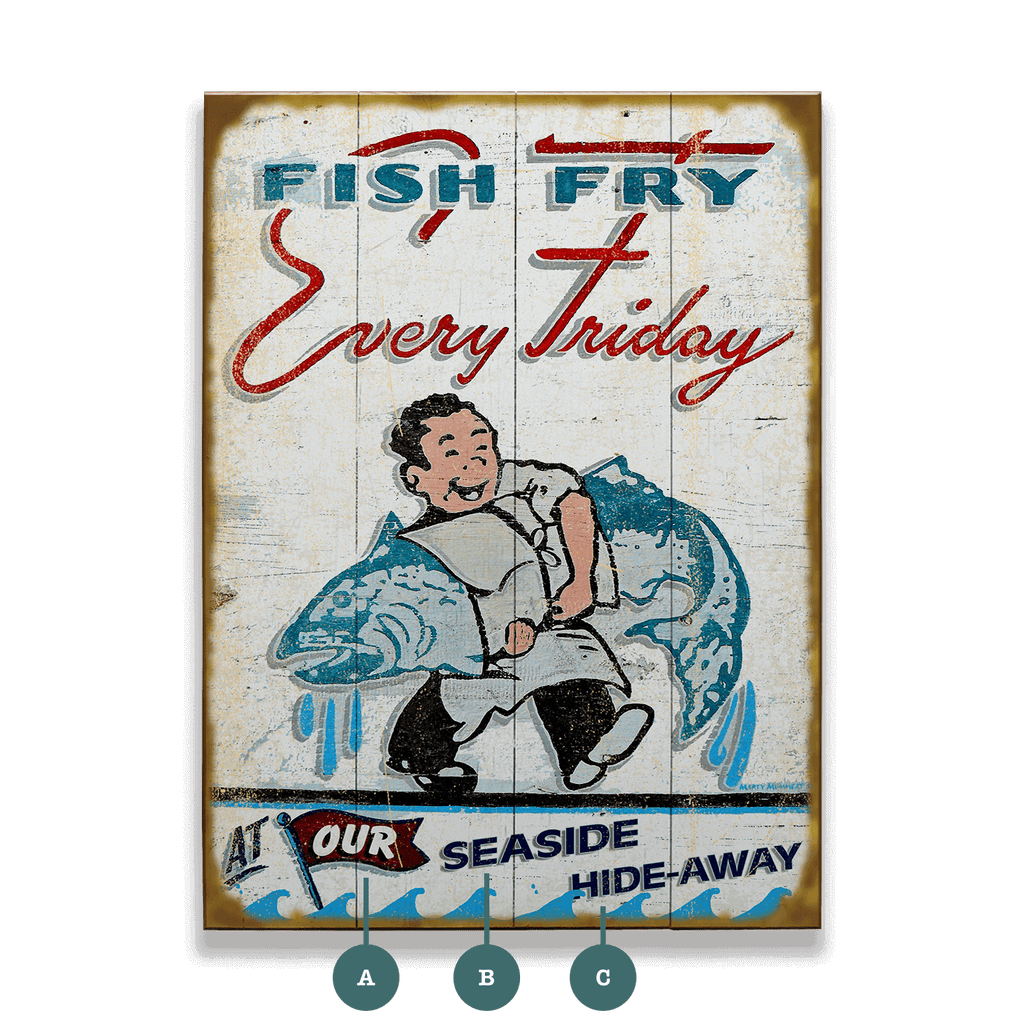 Fish Fry Fridays - Wood & Metal Wall Art – Old Wood Signs
