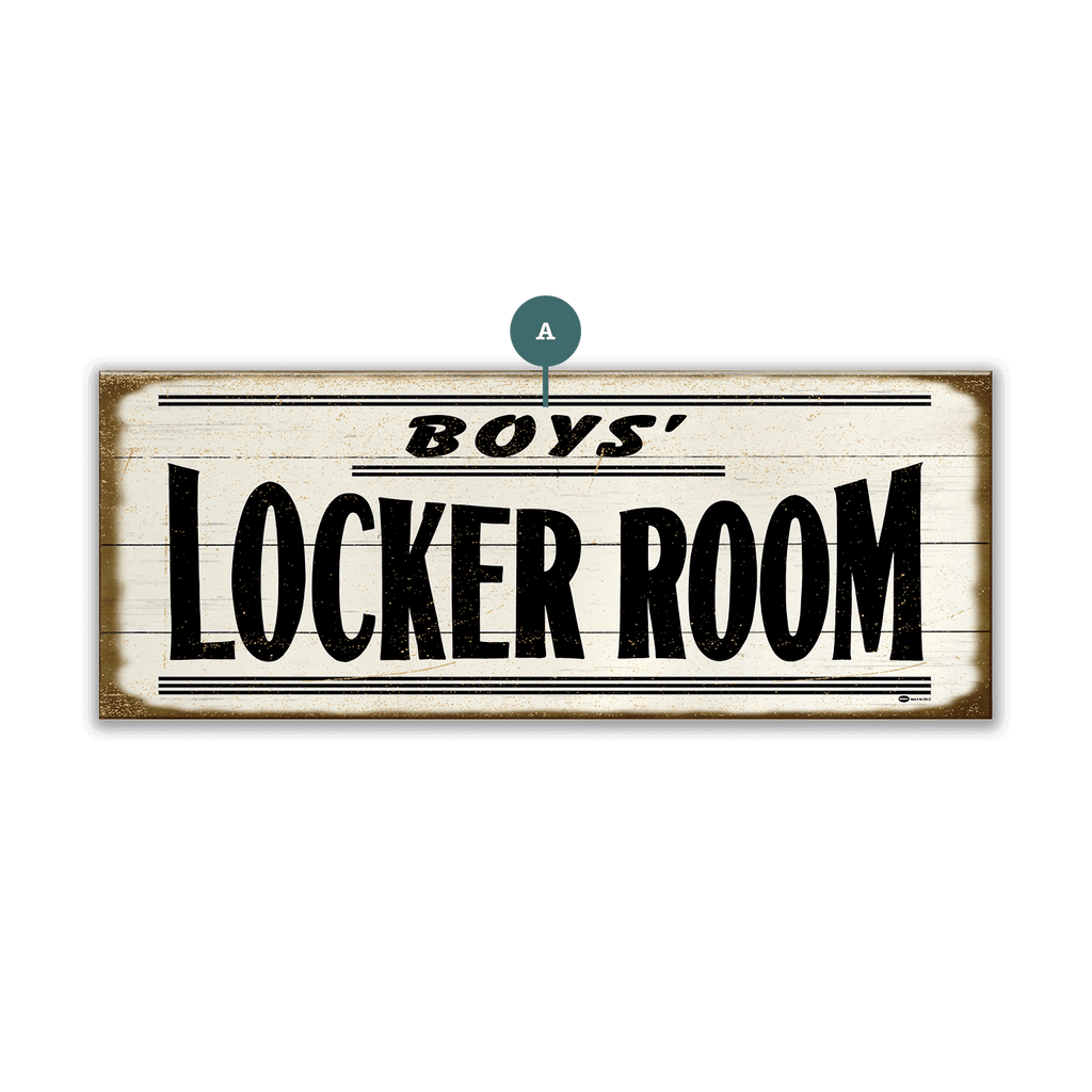 Locker Room - Wood & Metal Wall Art – Old Wood Signs